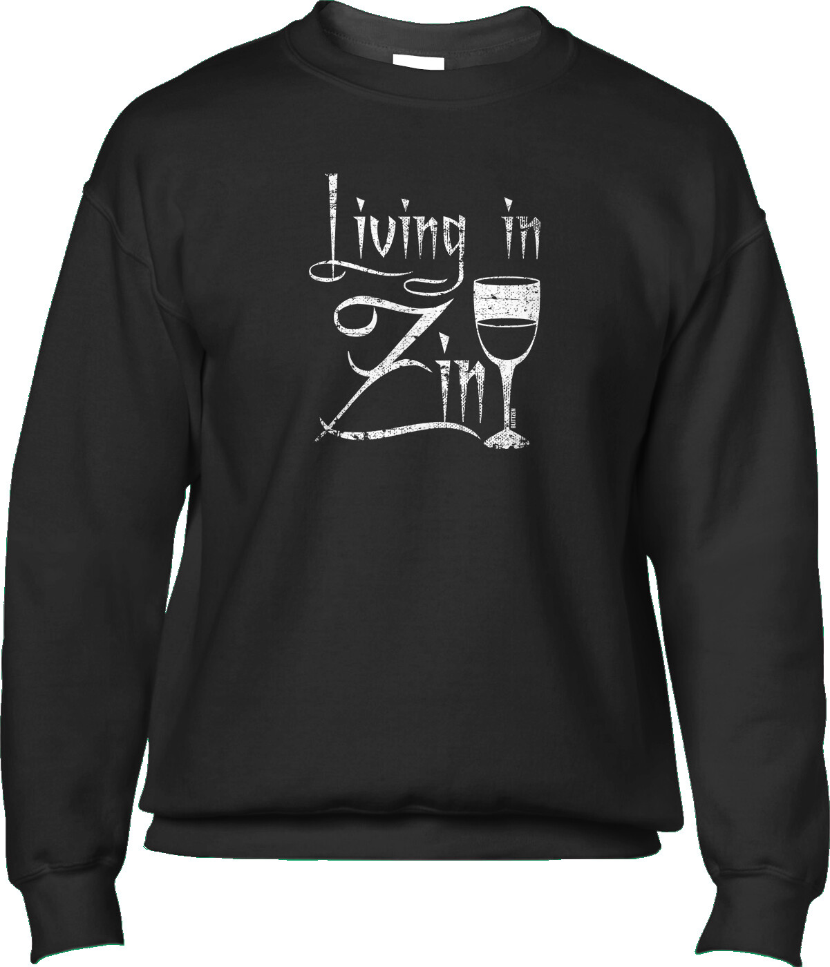 Living In Zin Wine Vino Humor Joke Funny Zinfandel Pun Parody Mens ...