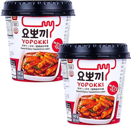 topokki yopokki gateau riz instantané coréen sauce doux épicé 140 g X2 ...
