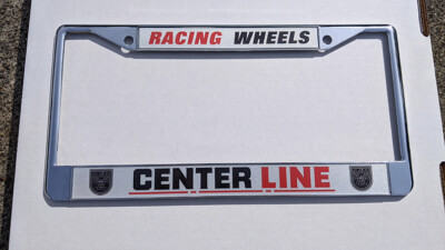Centerline Racing Wheels License Plate Frame - vintage drag mag wheel ...