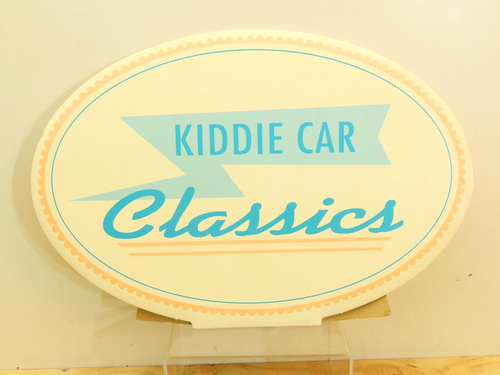 KIDDIE CAR CLASSICS-HALLMARK-15" OVAL METAL DISPLAY SIGN-VINTAGE-ONE ...