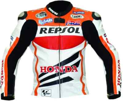 HONDA REPSOL WING MOTORBIKE/Motorcycle Racing Biker Jacket(cowhide ...