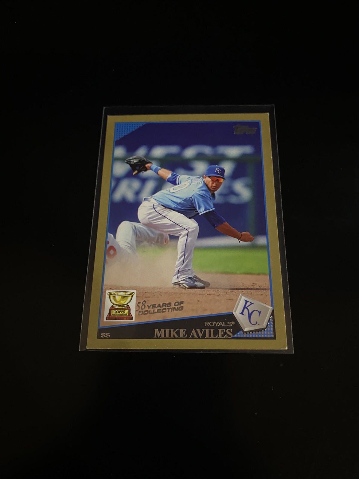 Mike Aviles 2009 Topps Gold Border /2009 Baseball card Royals 354 PWE ...