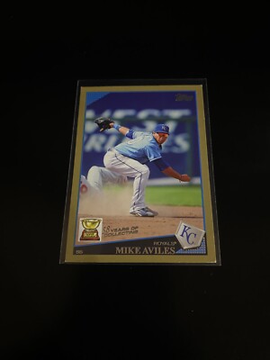 Mike Aviles 2009 Topps Gold Border /2009 Baseball card Royals 354 PWE ...