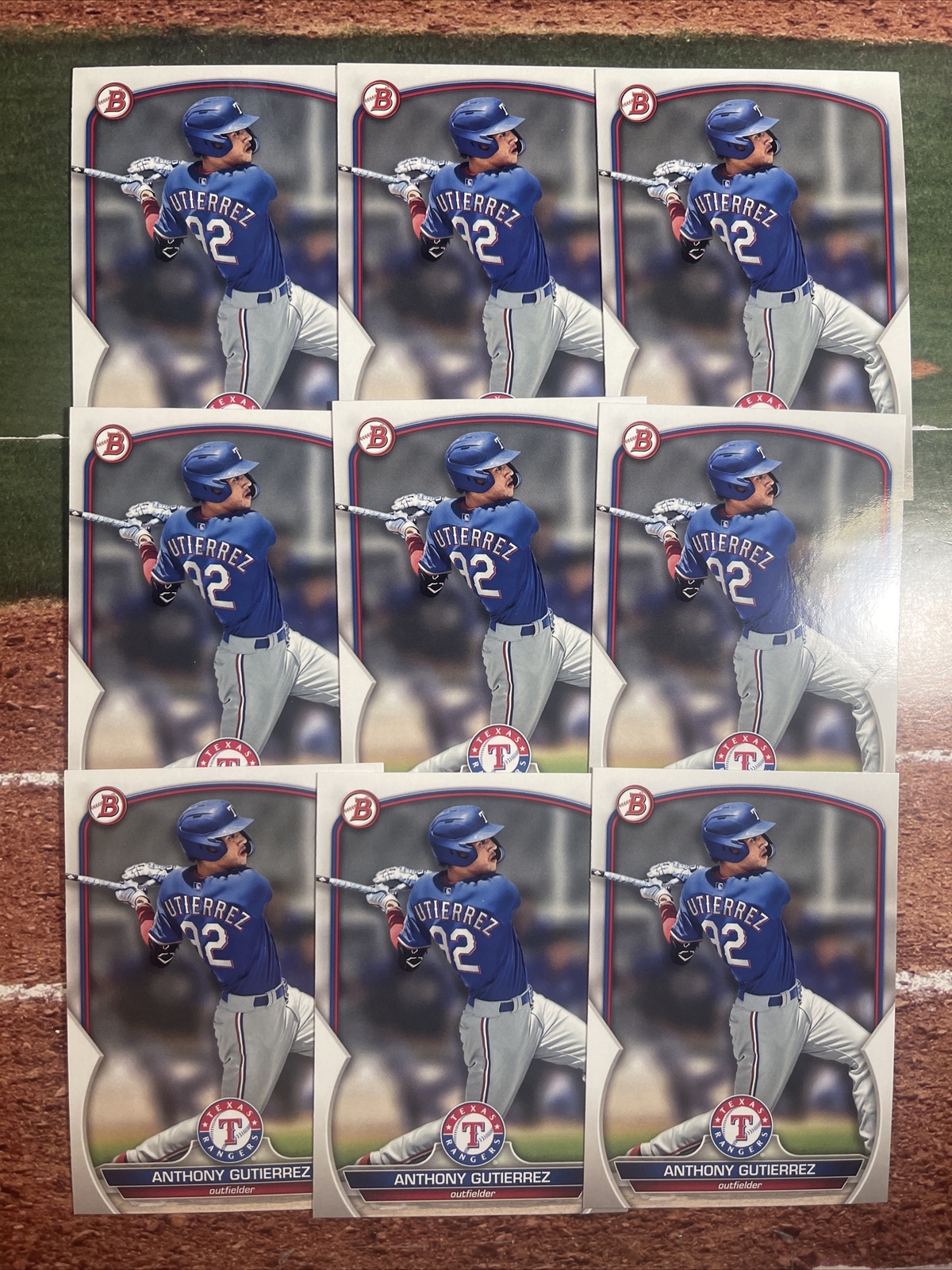 2023 bowman anthony gutierrez (9) Card Prospect Lot Texas Rangers #BP ...