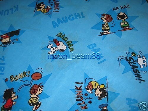 BTHY Peanuts Snoopy Charlie Brown Bonk Klunk AAUGH Cotton Fabric By ...