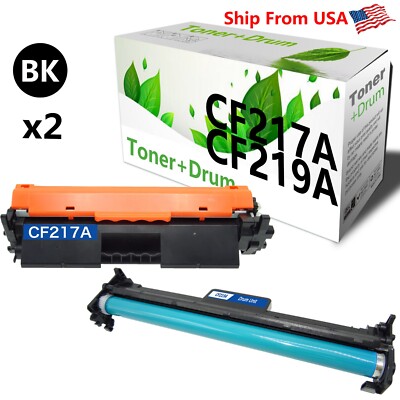 1PK CF217A 17A Toner Cartridge and 1PK CF219A Drum unit for 102w ...