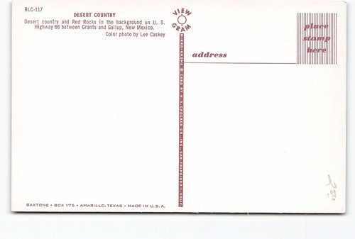 Desert Country Red Rocks US Highway 66 Grants Gallup NM Chrome Postcard ...