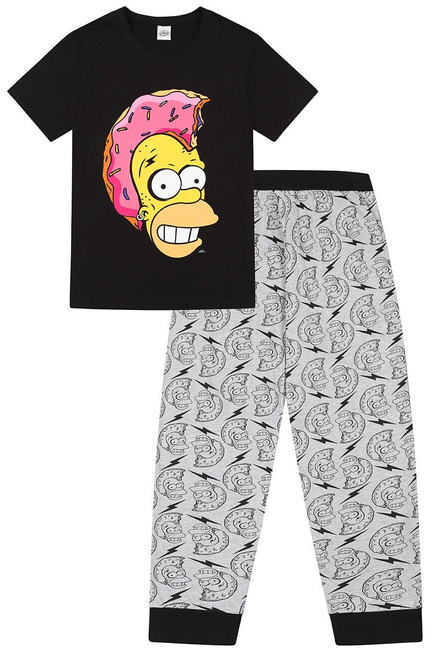Mens The Simpsons Homer Long Pyjamas | eBay UK
