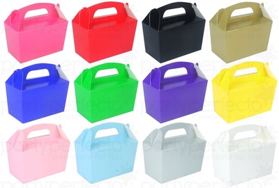 12 Coloured Party Snack Boxes - Children Kids Food Meal Lunch Gift ...