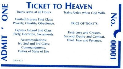 TICKET TO HEAVEN - Laminated Holy Cards. QUANTITY 25 CARDS | eBay