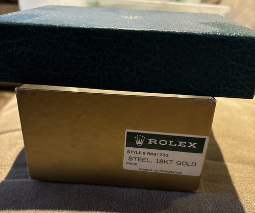 Rolex Green & Gold Heavy Cardboard Outer Watch Box Only - Circa 1980's ...