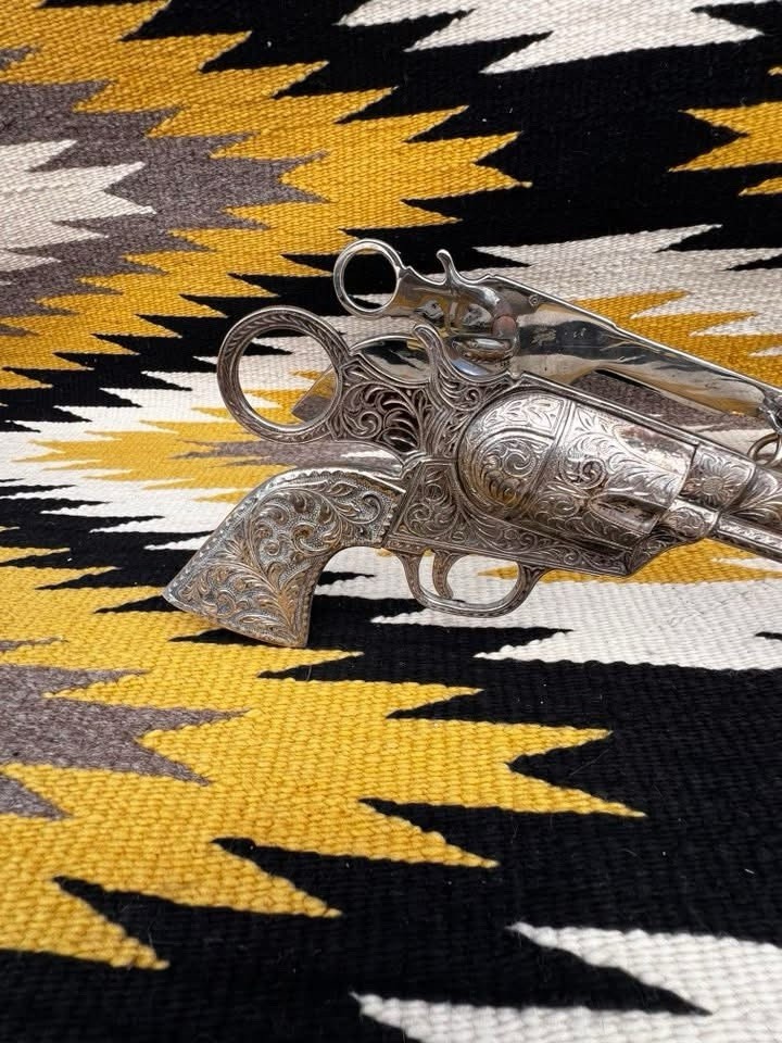 E. Garcia Pistol Port Bit Silver Engraved Western Ranch Decor | eBay