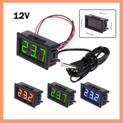 mini Thermometer Temperatur Anzeige mit Fühler Digital 1m Kabel LCD ...
