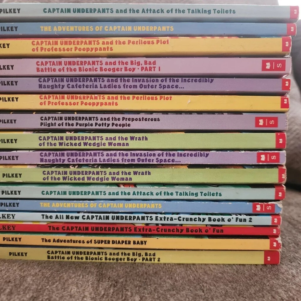 Complete Lot Series - Set of 12 Captain Underpants books by Dav Pilkey ...