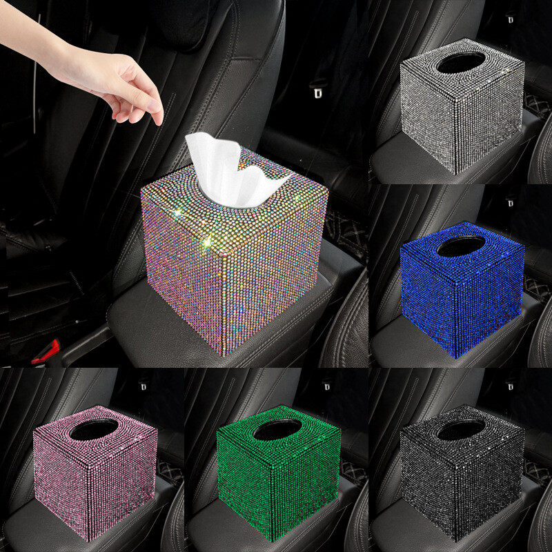 Square Tissue Box Filled with Drill Car Home Decor Storage Case Car ...