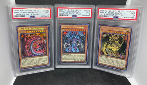 Yugioh Sacred Beast Hamon Raviel Uria Sacred Beaset Set Secret Rare PSA ...