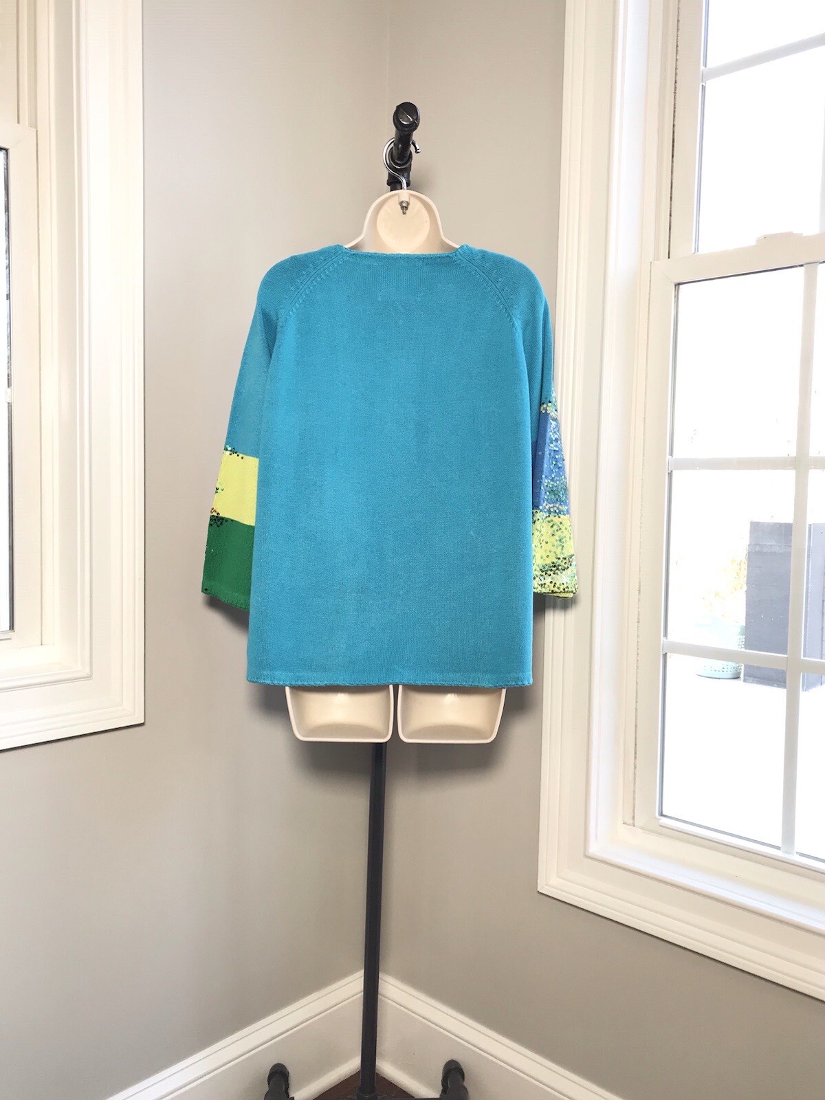 Vintage Michael Simon Seurat Painting Cardigan - Wome… - Gem