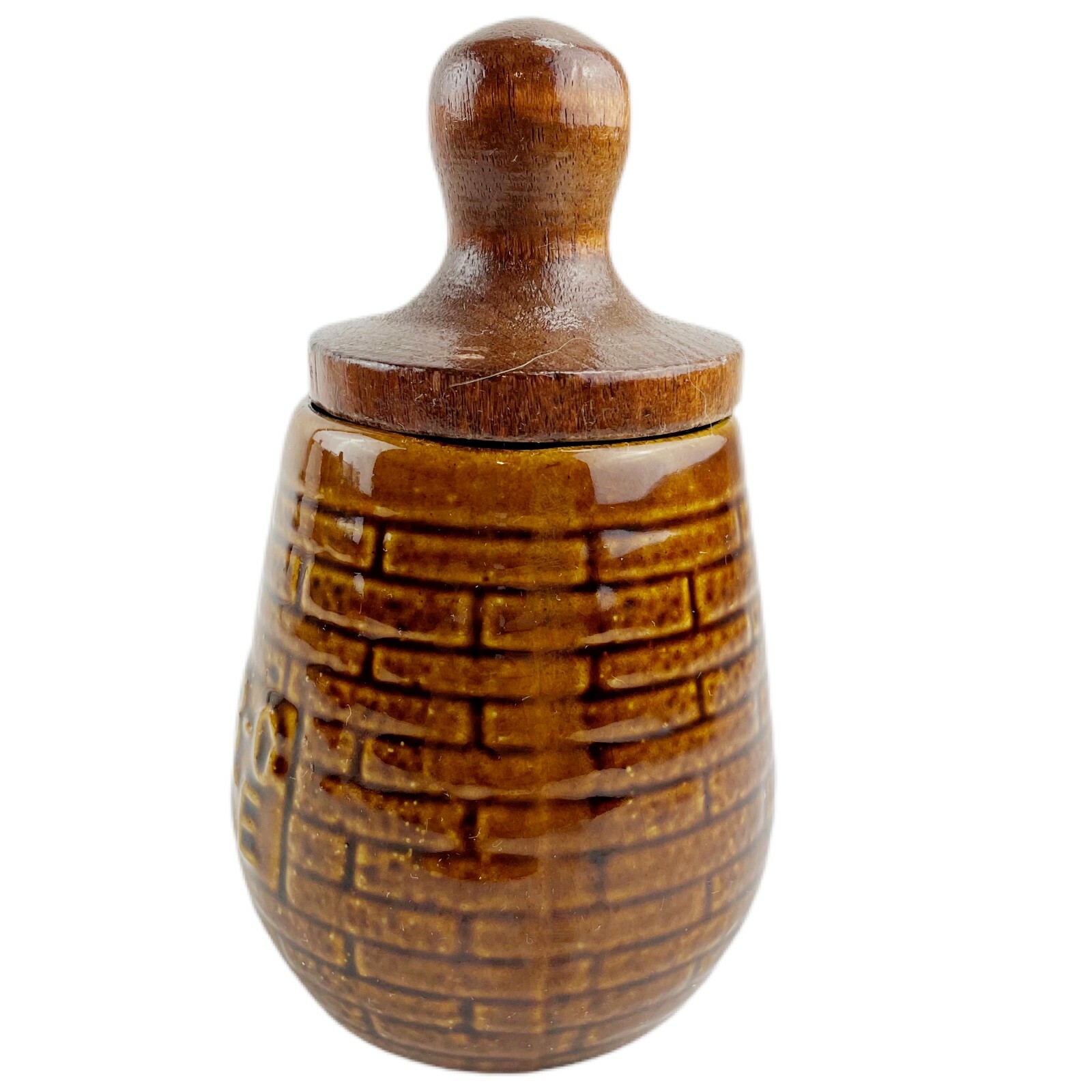 Vintage BBQ Bar B Q Barbecue Sauce Jar Lid Attached Brush Grill Baster ...