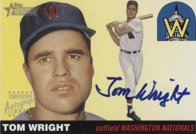 2004 Topps Heritage - Real One Autographs Tom Wright #RO-TW (AU) for ...
