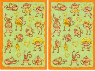 American Greetings AGC Stickers - Happy Monkeys & Bananas | eBay