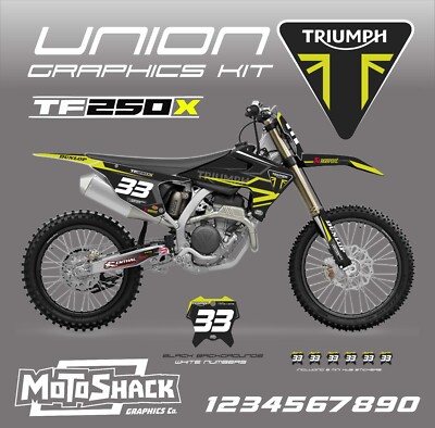 TRIUMPH TF 250 X Graphics Kit Wrap Stickers TF250X MX - semi custom ...