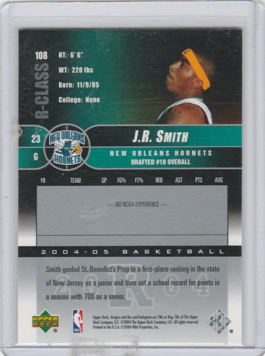 2004-05 Upper Deck R-Class - Rookies #108 J.R. Smith (RC) for sale ...