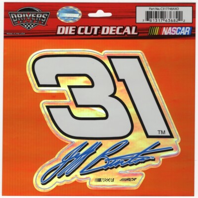 Jeff Burton 31 Die Cut Decal NASCAR Officially Licensed Vintage RCR ...