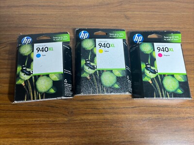 GENUINE HP 940XL Ink Cartridge 3 Pack Tri-Color - Brand New Sealed See ...