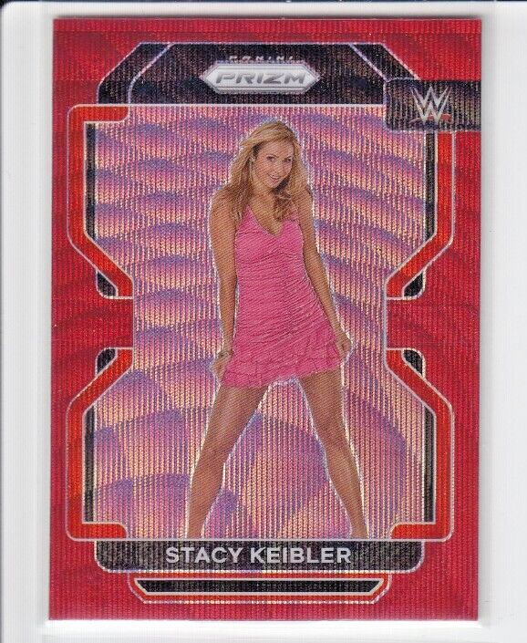 STACY KEIBLER ( RED RUBY WAVE PRIZM Card #152 ) 2022 WWE Panini Prizm ...