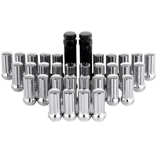 M14x1.5 Wheel Studs Wheel Lug Nuts 32 Pieces+2 Keys 14X1.5 Thread ...