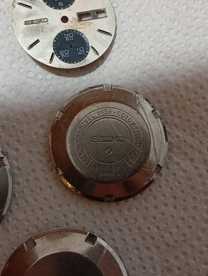 Vintage Seiko Chronograph Parts Dial And backs 6138/39 | eBay