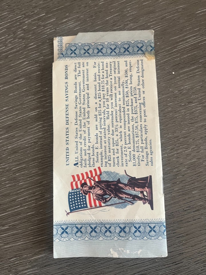 10 Cent War Defense Stamp Album War U.S. Defense Savings Bonds With 4 ...