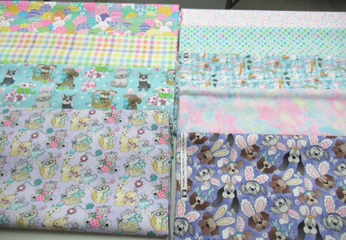 Fabric Traditions quilt-craft fabric EASTER CHARM mega bundle 9 styles ...