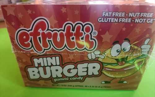 Efrutti Mini Burger, Gummi Candy, 60-Count - Value Bulk Deal. On The Go ...