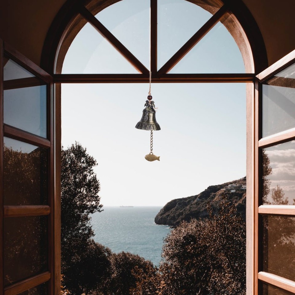 2Pcs Metal Pattern Wind Bells Decorative Hanging Pendant Traditional ...