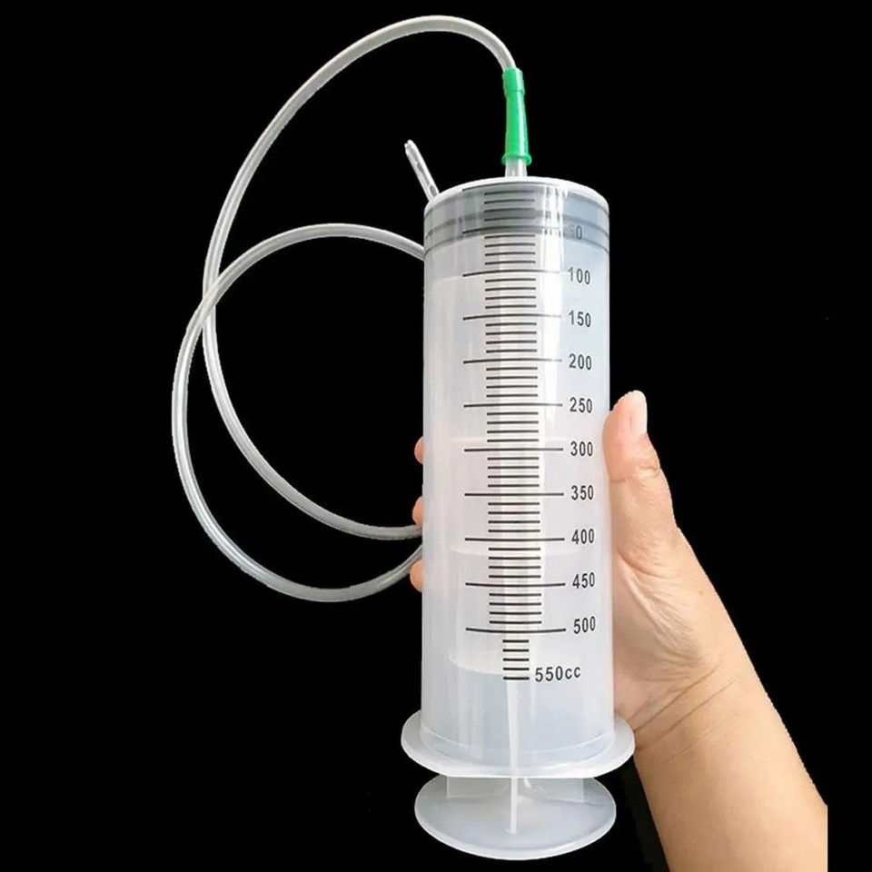 Large Capacity Syringe Reusable Pump Oil Measuring with 1M Clear Tube ...