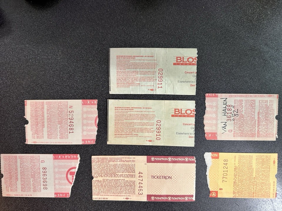 Authentic 1980’s VAN HALEN Ticket Stub Collection | eBay