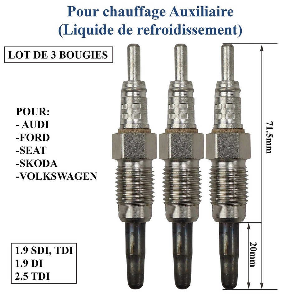 3 Liquid Heater Candle Coolant Auxiliary Additional Heating | eBay UK