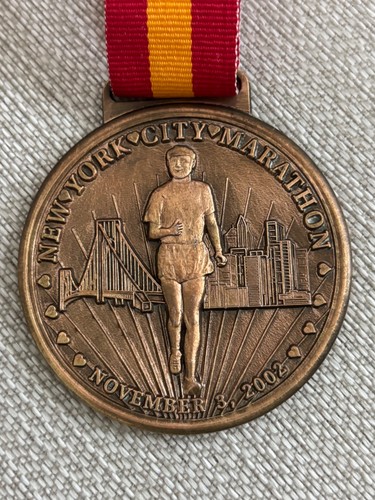 NYC New York City 2002 MARATHON FINISHER MEDAL Abbott World Marathon ...