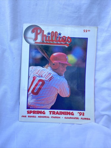 1993 Philadelphia Phillies Spring Training Program/game Ticket | eBay