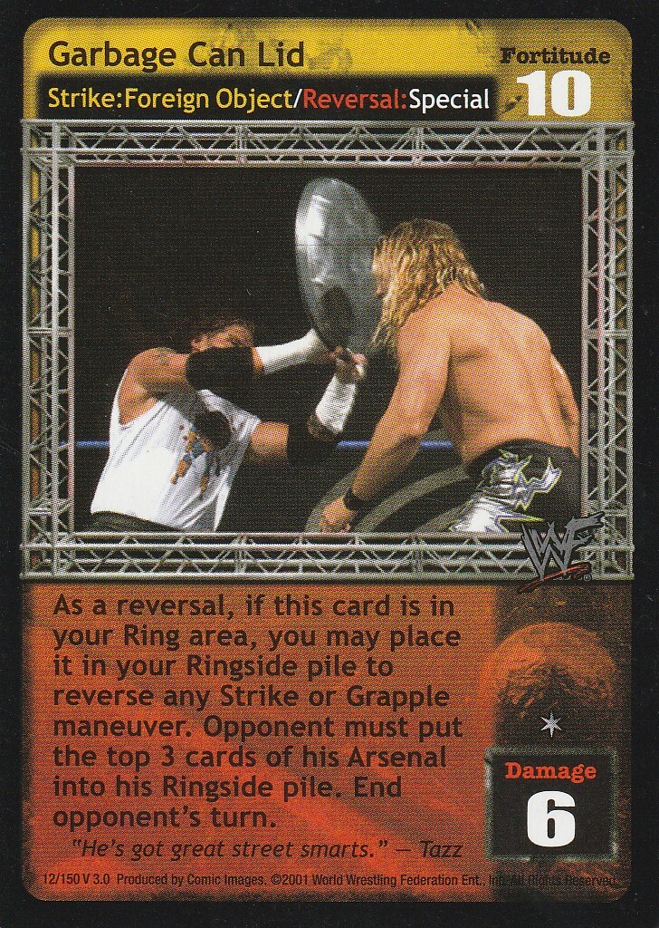 WWE: Garbage Can Lid [Played] card type Strike Raw Deal Wrestling WWF ...