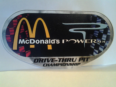 McDonalds Powerade Auto Racing Advertising 8" Decal NOS Toolbox Sponsor ...