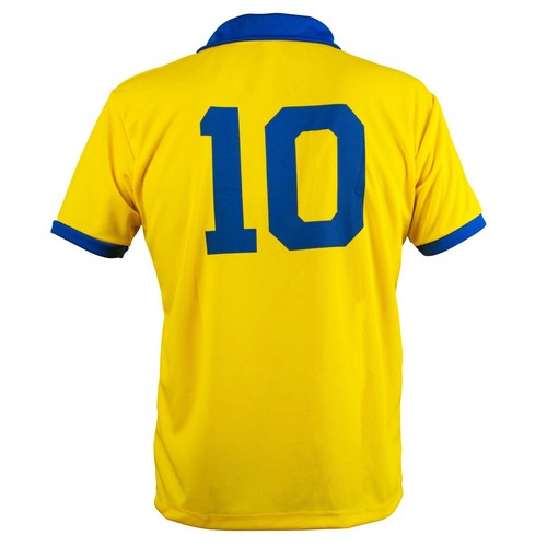 Camiseta Retro Selección Brasil 1958 Pele Mundial Clásica Jersey Hombre ...