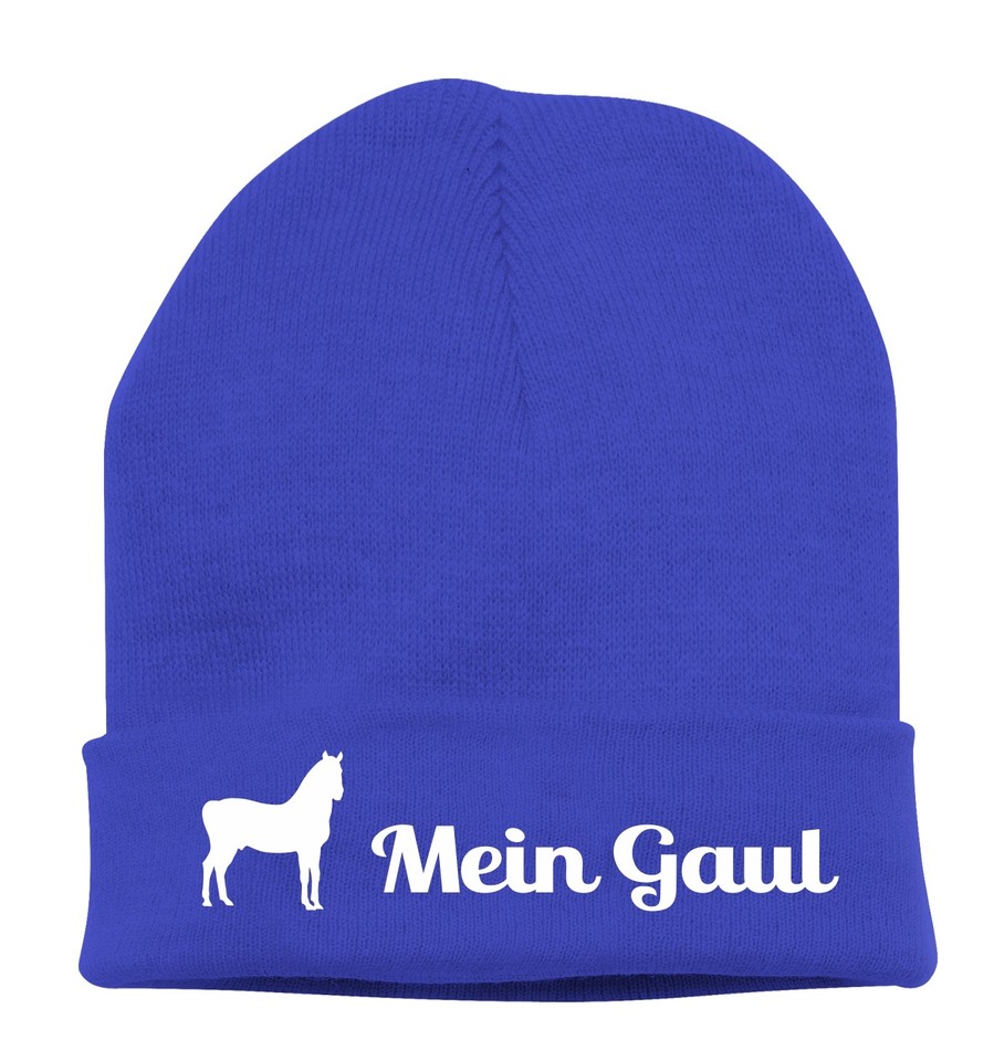 Beanie Strickmütze PFERD Stickmotiv MEIN GAUL reiten Siviwonder | eBay.de