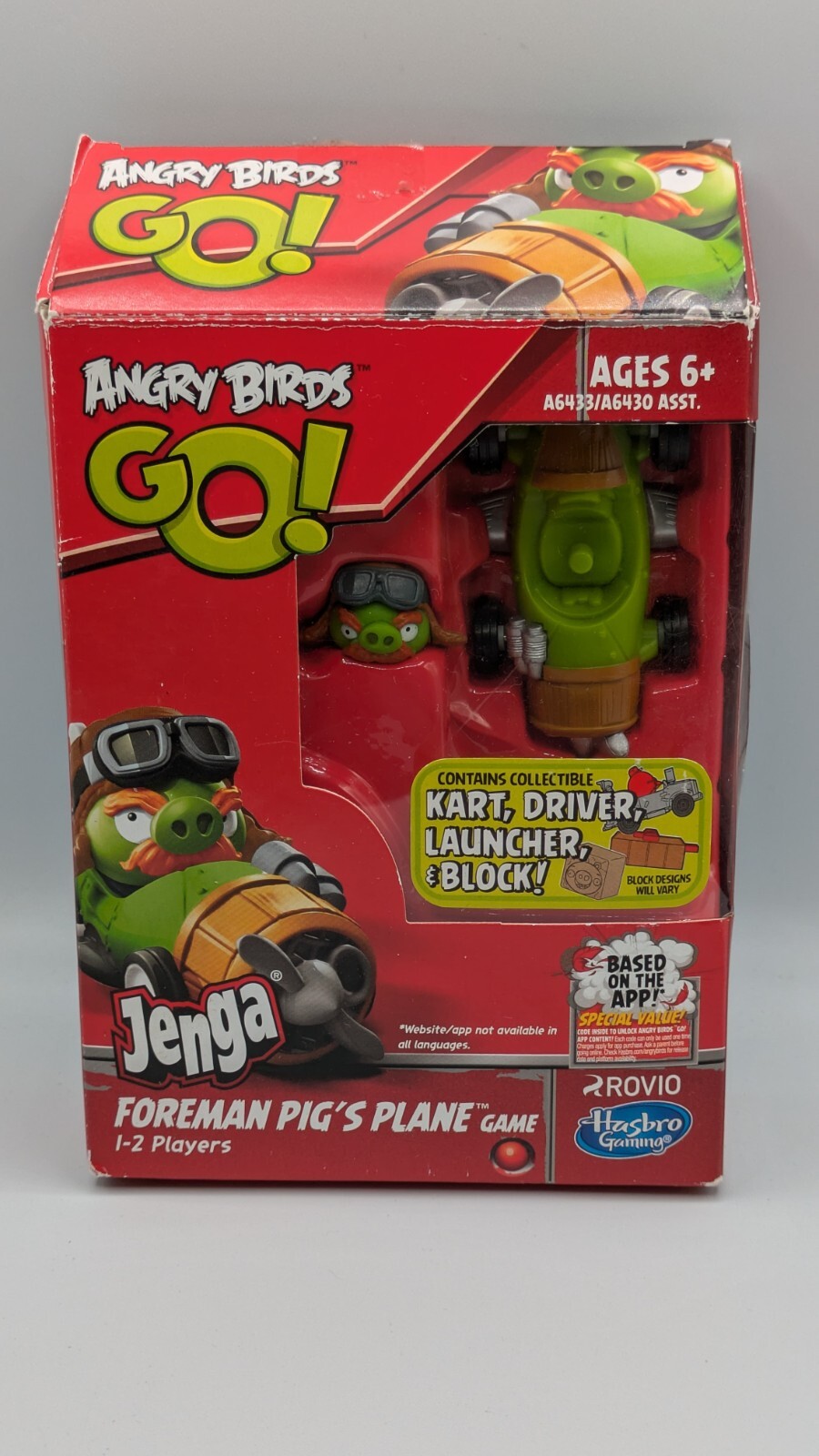 Angry Birds Go Jenga Foreman Pig's Plane Game 2013 Hasbro Kart | eBay