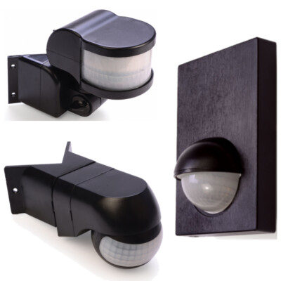 Outdoor 180° 270° Corner Wall Motion Movement PIR Security Sensor IP44 ...