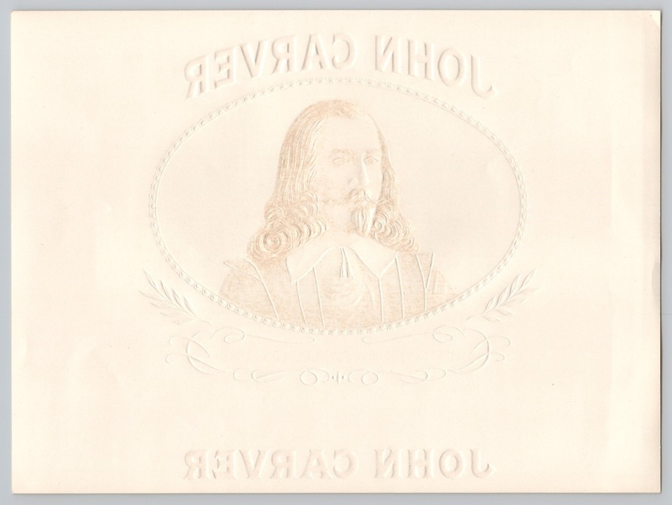 John Carver First Governor of Plymouth Colony Vintage EMB Cigar Box ...