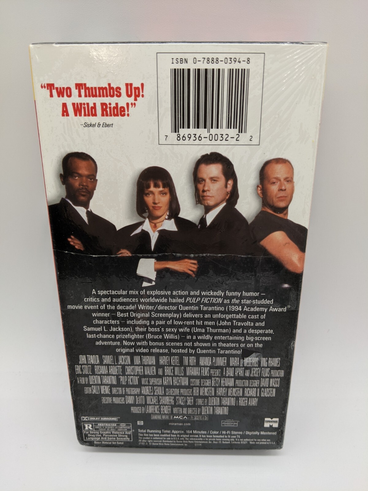 Pulp Fiction VHS 1996 Sealed BRAND NEW Watermark Bruce Willis John ...