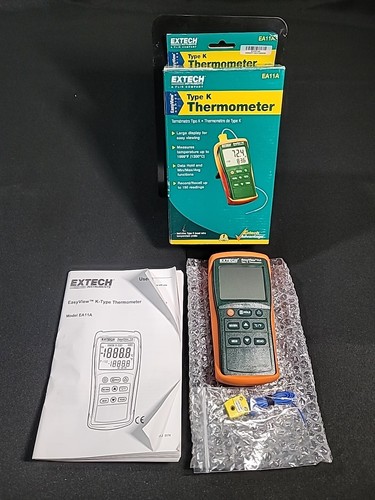 EXTECH EA11A Thermocouple Thermometer,1 Input,Type K. Tested | eBay