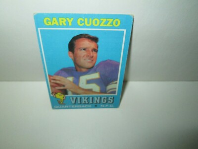 GARY CUOZZO 1971 Vintage Topps Football card #18 Minnesota Vikings QB ...